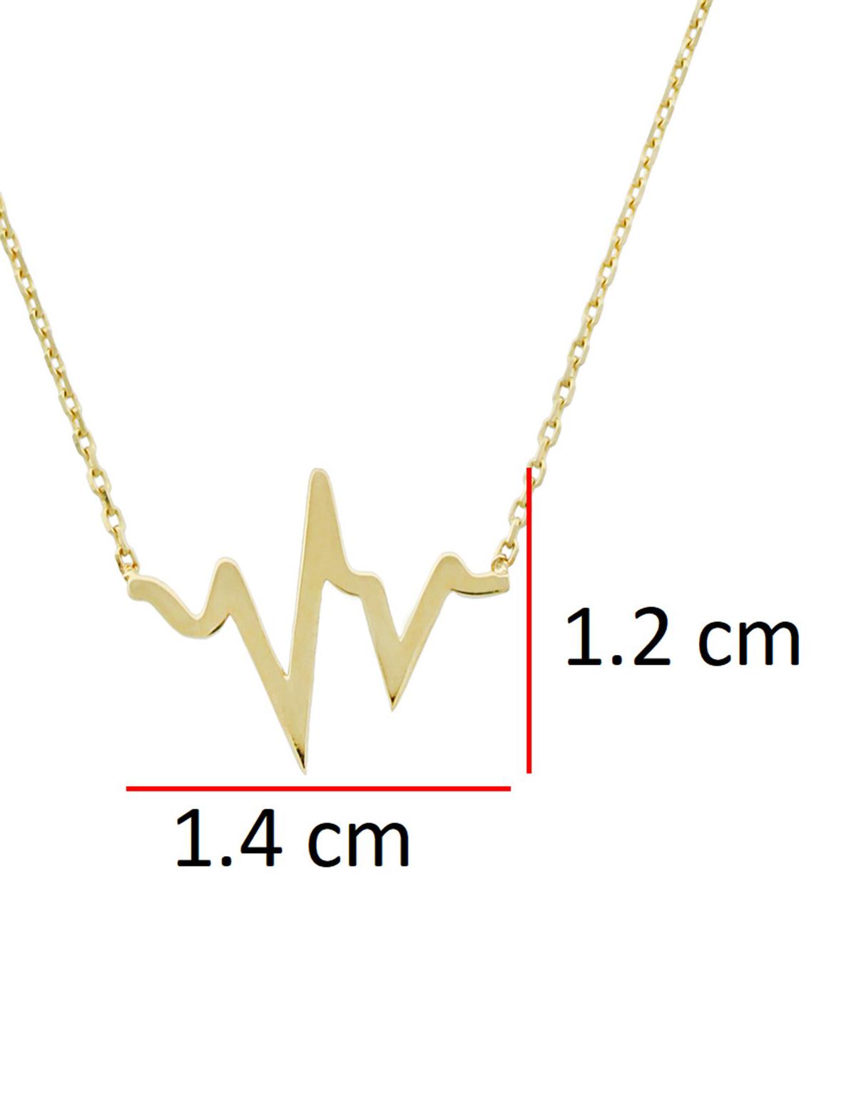 Altın Kalp Ritmi Kolye | İryum Mücevherat